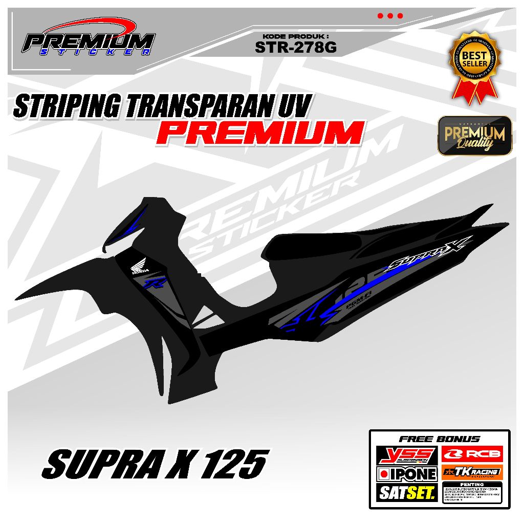 Jual STICKER STRIPING MOTOR HONDA SUPRA / VARIASI MOTOR TYPE SUPRA X ...