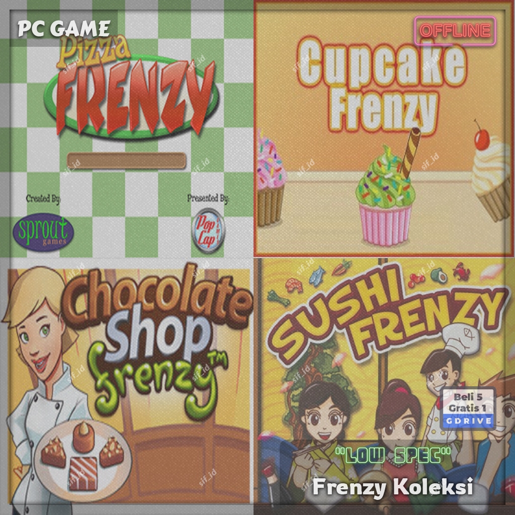 Jual Pizza Frenzy - Cupcake Frenzy - Chocolate Shop Frenzy - Sushi ...