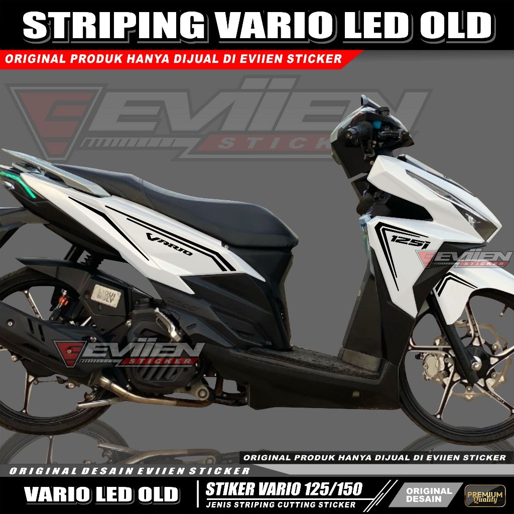 Jual STIKER STRIPING MOTOR VARIO LED OLD 2015-2018 STRIPING SIMPEL VARIO 125/150 CUTTING STICKER ...