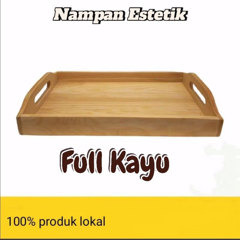Jual NAMPAN Kayu / Baki kayu PINUS / Bahan full kayu ukuran 40 cm ...