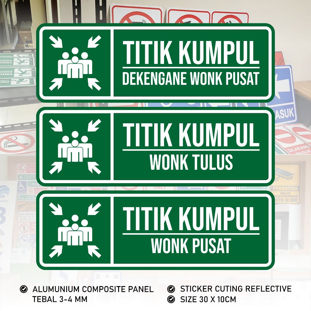 Jual SIGN TITIK KUMPUL WONG MUMET | WONG TULUS | WONG PUSAT 10 x 30CM ...