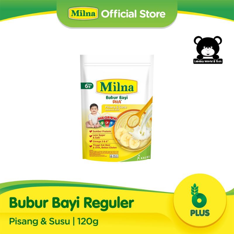 Jual MILNA Bubur Bayi 6+ Bulan DHA Pisang dan Susu 120 g | Shopee Indonesia