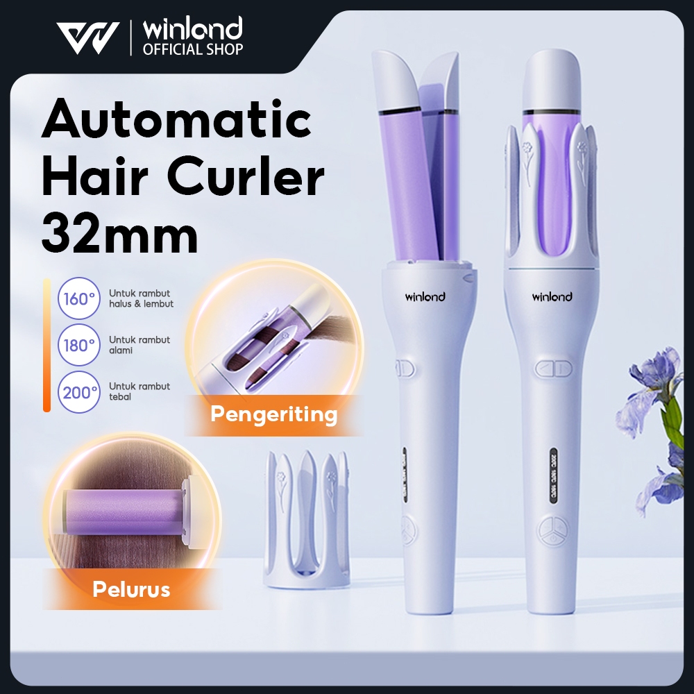 Jual Winland Catokan Curly Otomatis 32MM 2in1 Ceramics Curly Rambut Alat Kriting Rambut Catokan ...