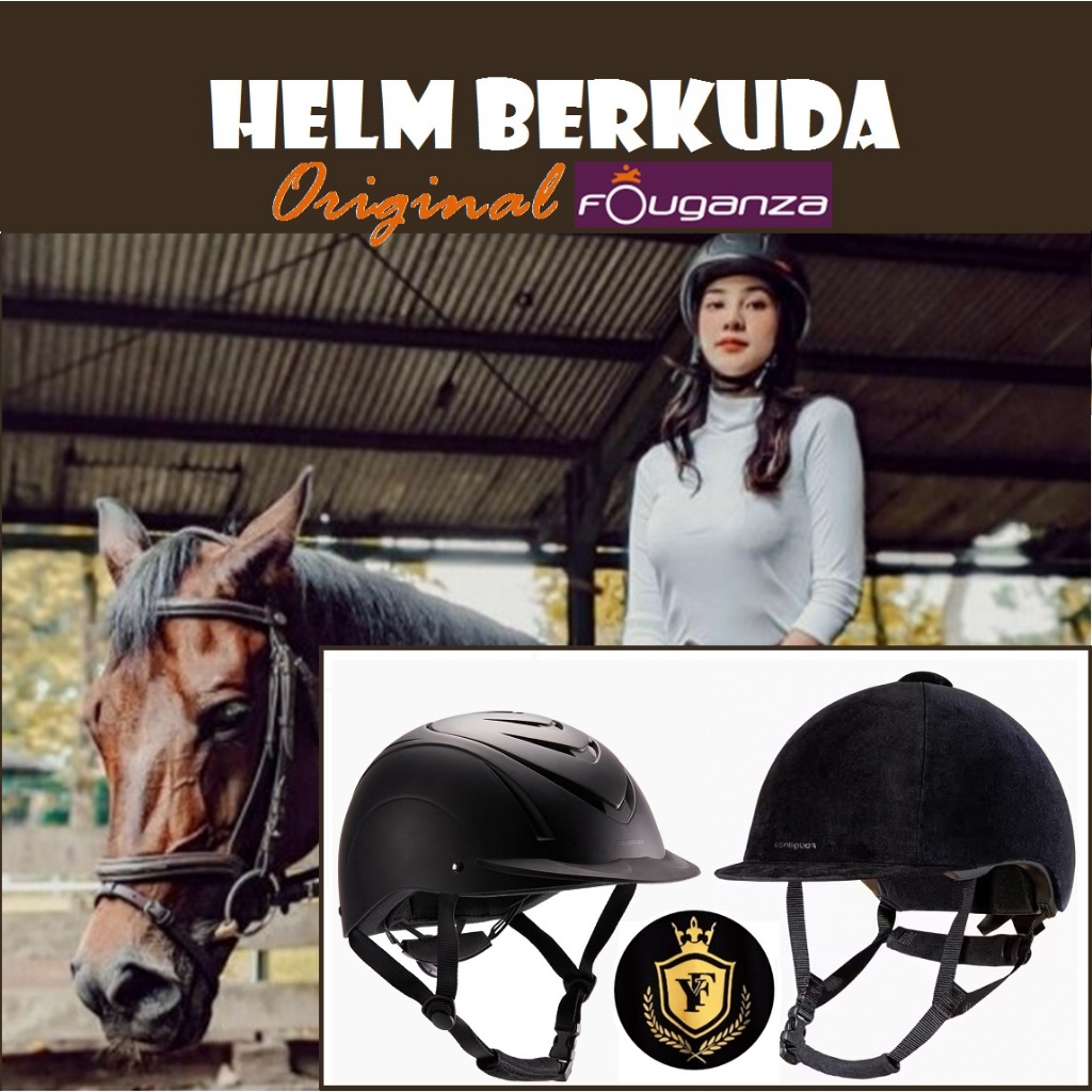 Jual Helm Berkuda Original Fouganza 500 dan 140 Helm Dewasa Pria Wanita ...