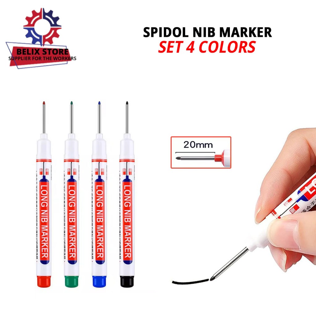 Jual Spidol Pertukangan Long Nib Marker Permanent Spidol Marker Pulpen ...