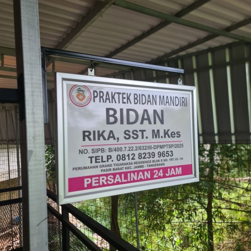 Jual Plang Nama / Papan Nama Toko/Bidan/Dokter Custom Design | Shopee ...