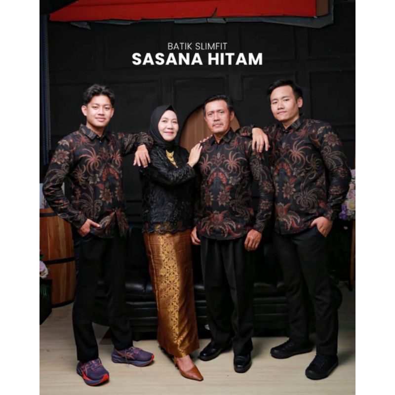 Jual SASANA HITAM Kemeja Batik Pria Lengan Panjang Slimfit Original Ori ...