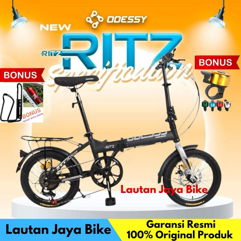 Jual Sepeda Lipat 16 Odessy Ritz New Free Gift | Shopee Indonesia
