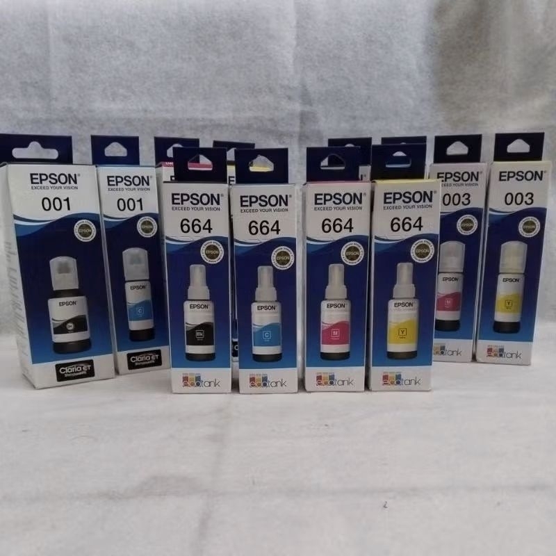Jual Tinta Printer Epson 003, 664 & 001 ORIGINAL | Shopee Indonesia