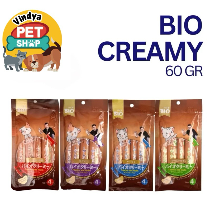 Jual Bio Creamy Snack Kucing 15gr x 4ocs (60gr) | Shopee Indonesia