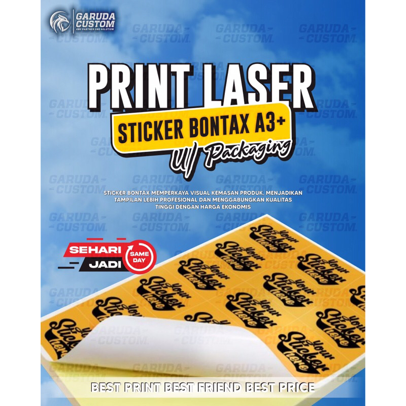 Jual Sticker Bontak A3+ | Sticker Label | Sticker Kemasan | Sticker ...