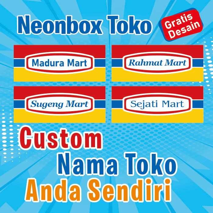 Jual Neon Box Custom Termurah Nama Toko Anda ( Bahan Backlite dan ...