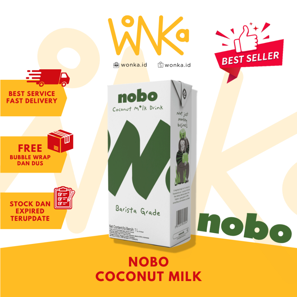 Jual Nobo Coconut Milk Barista Grade 1L - Susu Kelapa Nobo 1000 ml ...