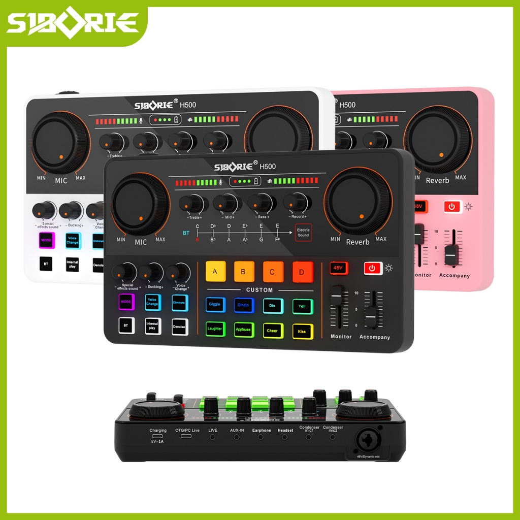 Jual Siborie H500 Live Soundcard Original Audio USB External Sound Card ...