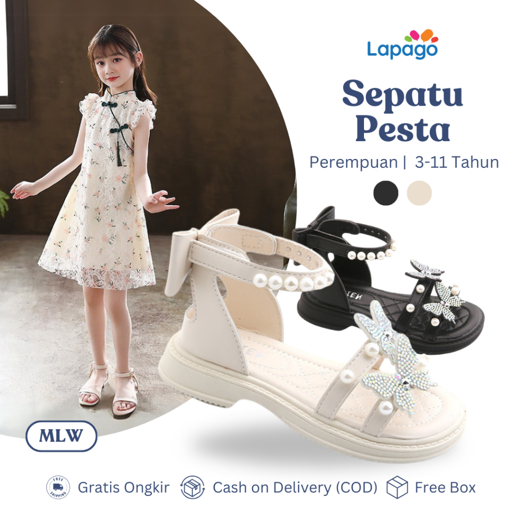 Jual LAPAGO FREE BOX Sepatu Sandal Casual Anak Perempuan Pesta Kupu ...