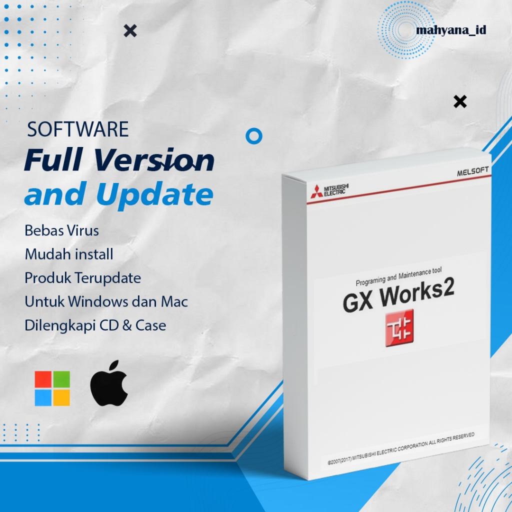 Jual Mitsubishi GX Works2 1.622Y / GX Works3 1.055H | Software PLC ...