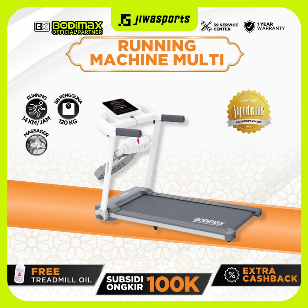 Jual BODIMAX RUNNING MACHINE MULTI – FOLDING TREADMILL / GYM / ALAT ...