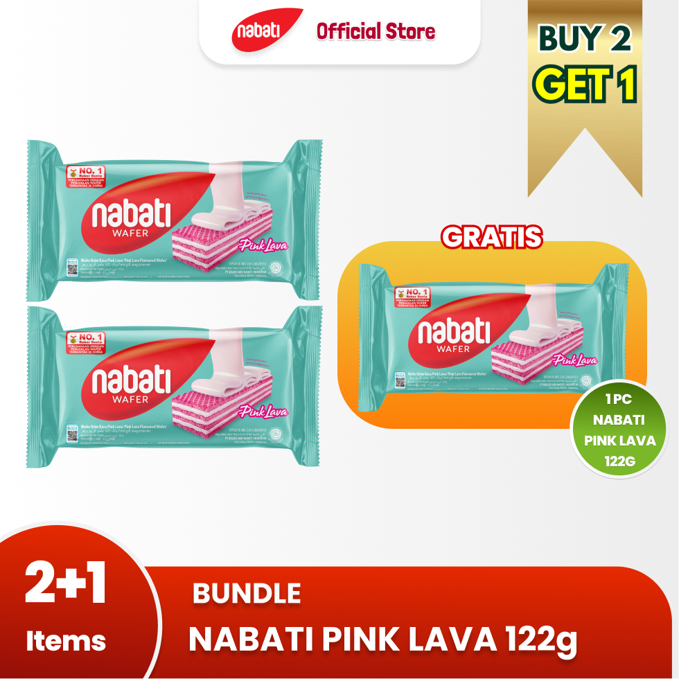 Jual [Bundle Pack Isi 3] Nabati Wafer Pink Lava 110g | Shopee Indonesia