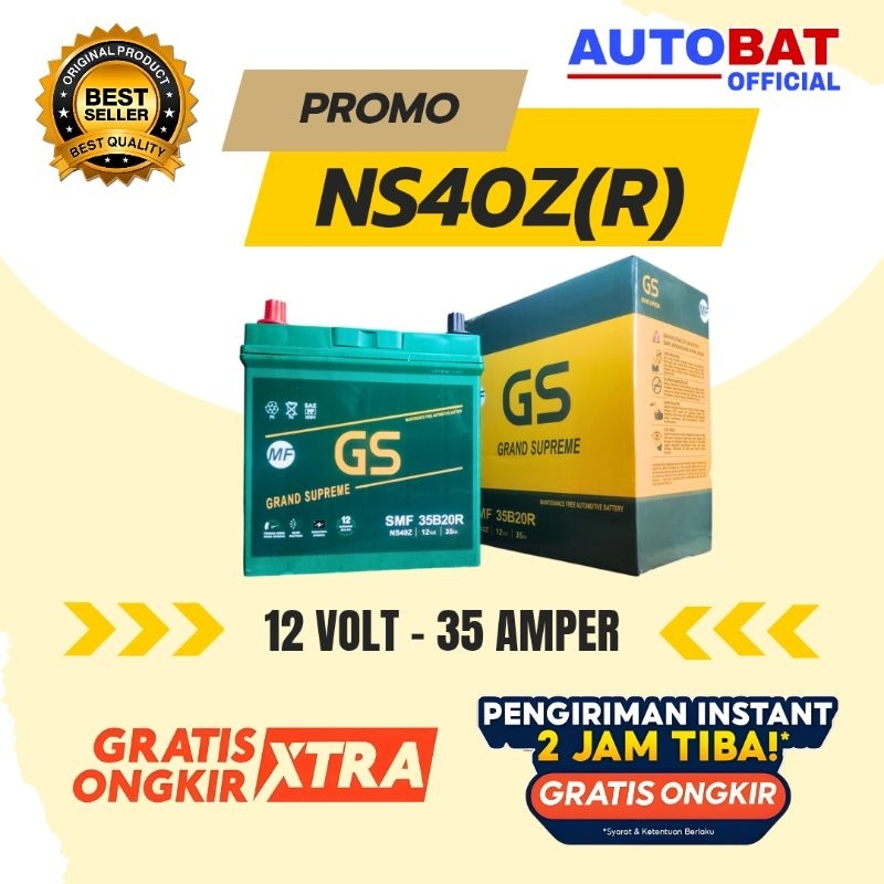 Jual AKI MOBIL GS GRAND SUPREME Avanza.Rush.Veloz.Xenia.GrandMax. Ns40z 35 amper | Shopee Indonesia