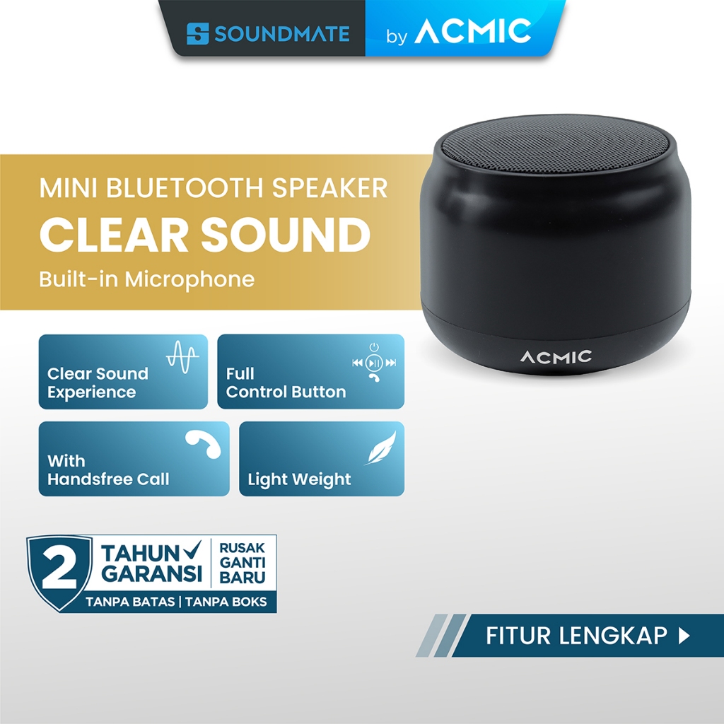 Jual ACMIC MINI TUNE Bluetooth Portable Speaker Stereo Wireless Extra ...