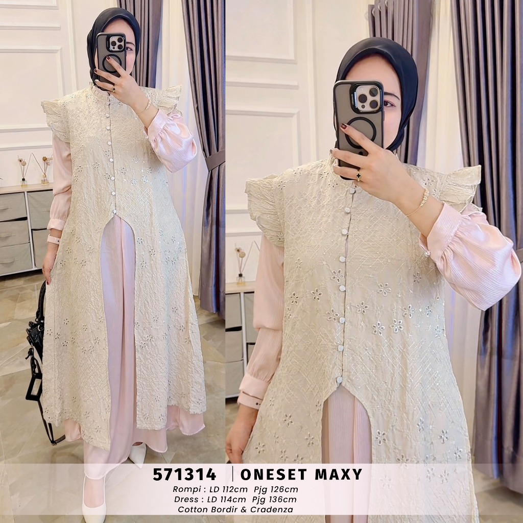 Jual EXTU HERITAGE - Azaira Oneset Maxy Dress 2in1 Kekinian Busui ...