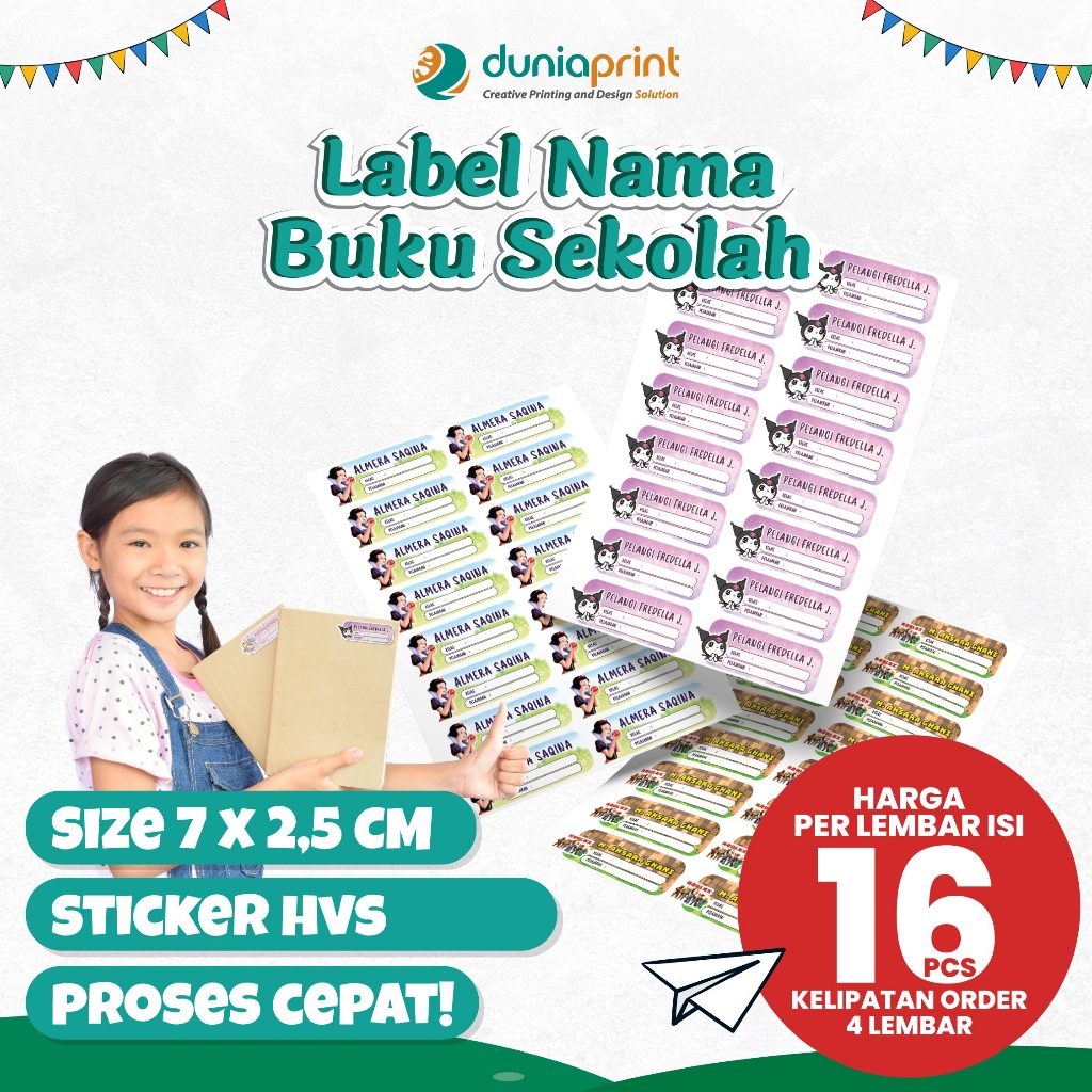 Jual Label Nama Buku | Stiker Nama | Stiker Label | Label Buku ...