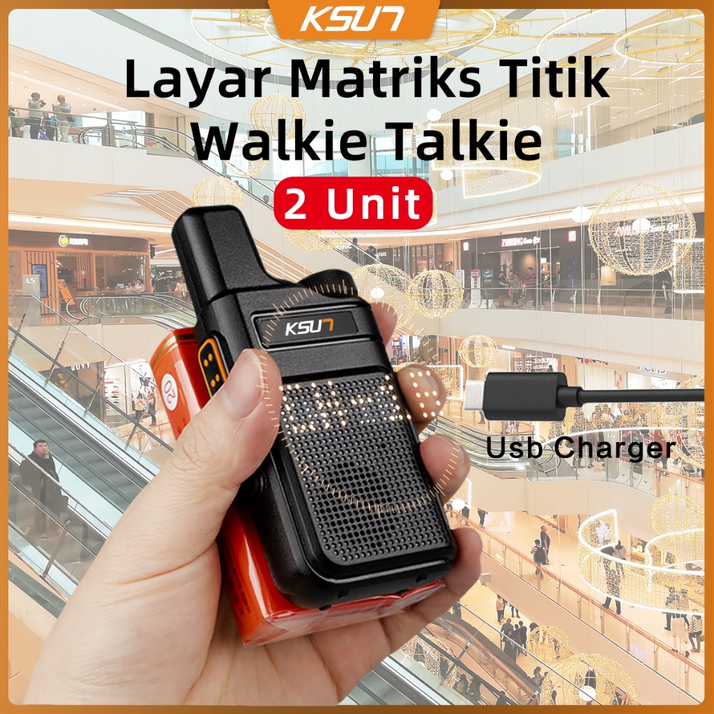 Jual KSUN X-TFSI Handy Talkie M6 Walkie Talkie Matriks Screen Handy Talky Two Way Radio 2 Unit ...