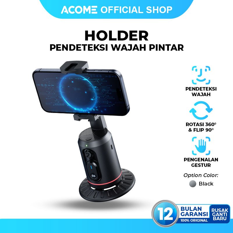 Jual ACOME PG01 Tripod Gimbal Stabilizer 360° Handphone Face Tracking Selfie Stick Portable With ...