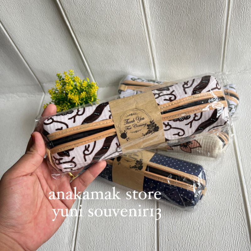 Jual SOUVENIR PERNIKAHAN DOMPET/ POUCH PENSIL UKURAN 19×6cm KEMASAN ...
