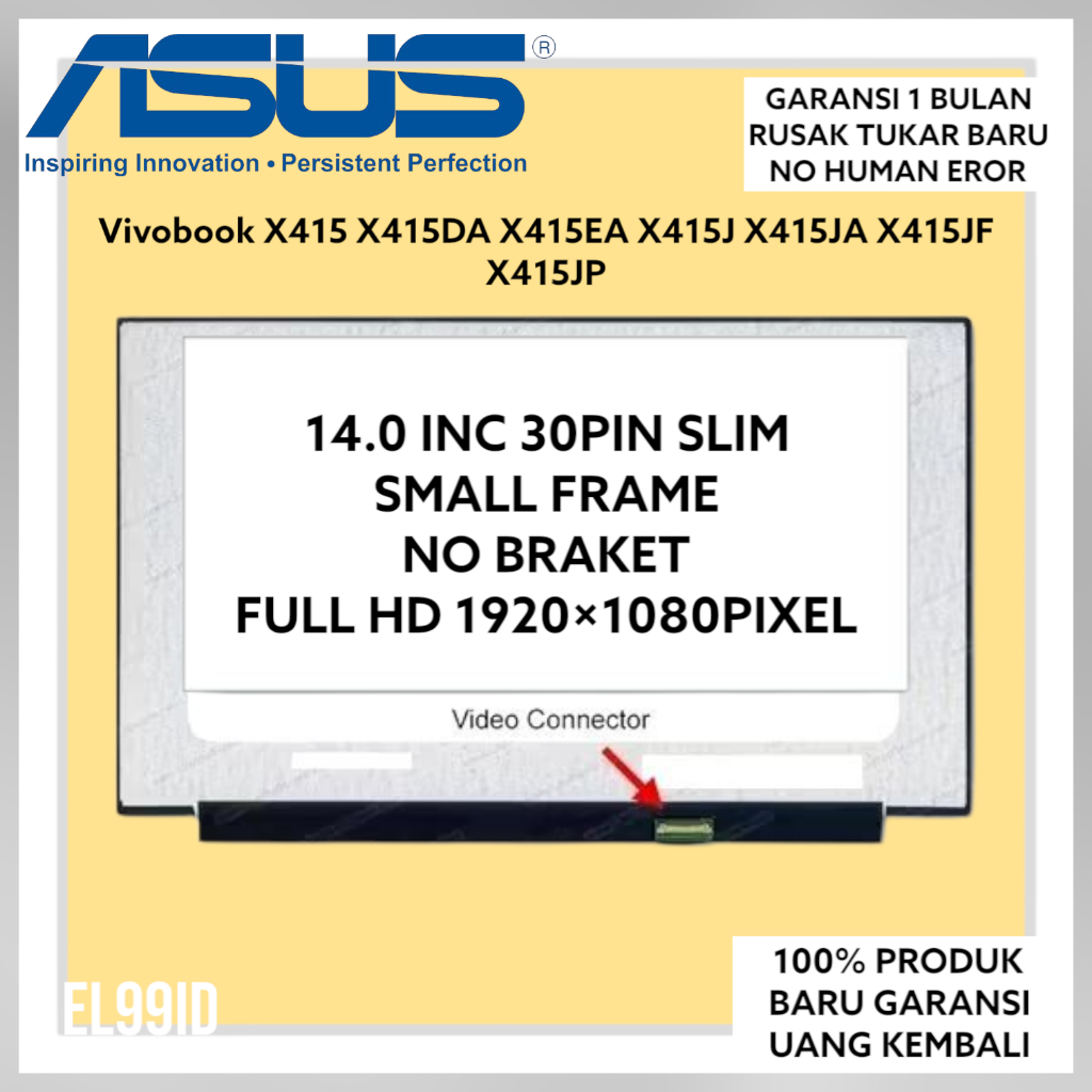 Jual LCD LED Asus Vivobook X415 X415DA X415EA X415J X415JA X415JF ...