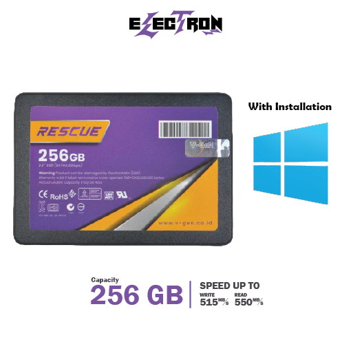 Jual V-Gen Rescue SSD 256GB Solid State Drive With Installation ...