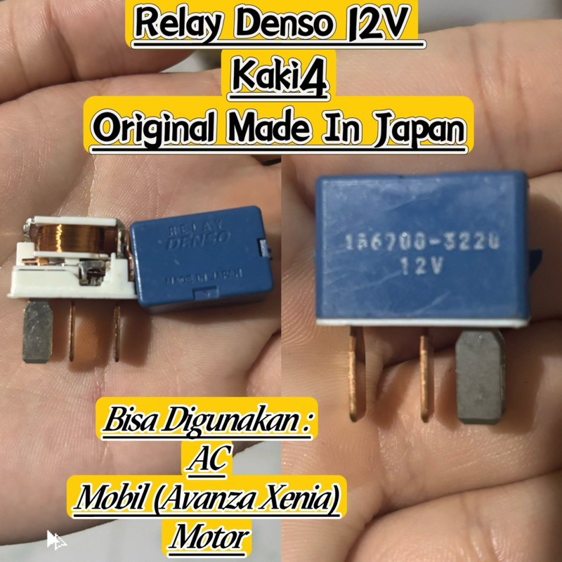 Jual Relay DENSO Original - 12v kaki 4 Biru RELAY 4 PIN 12V AVANZA ...