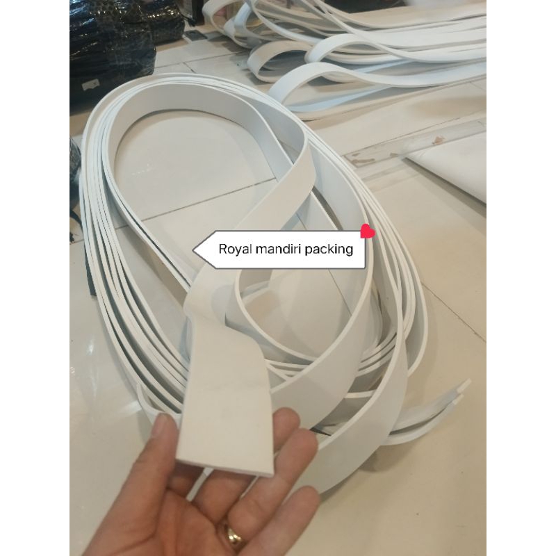 Jual Spon eva strip putih / Sponge busa ati bantalan tebel 8mm x 4cm x 1m | Shopee Indonesia