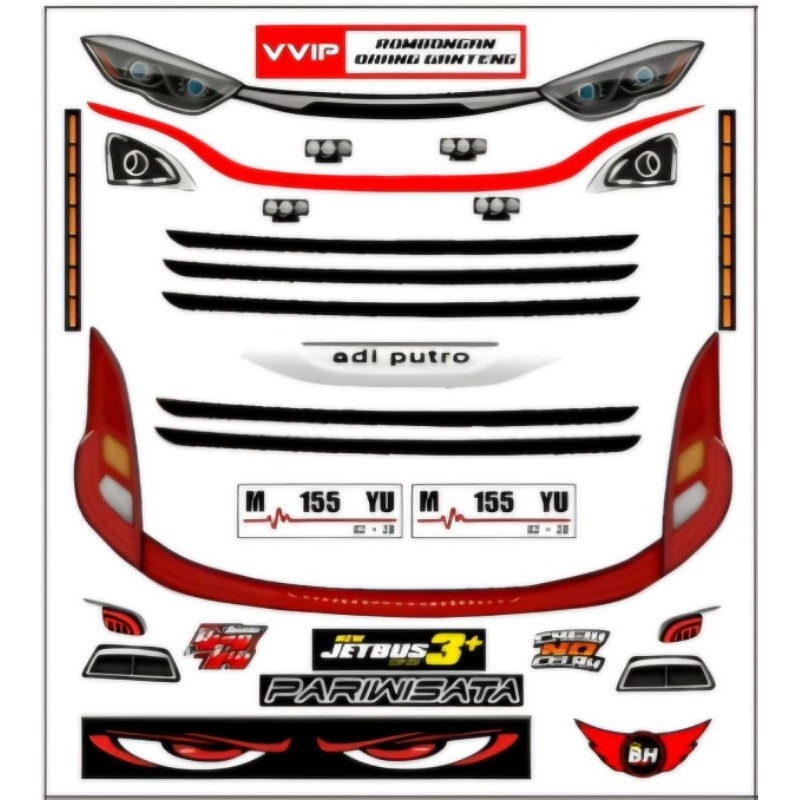 Jual Stiker Headlamp JB3 Non RGB sudah cutting | Shopee Indonesia