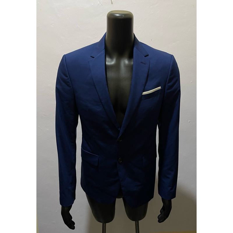 Jual zaraman blazer biru jas casual eur 46 m | Shopee Indonesia