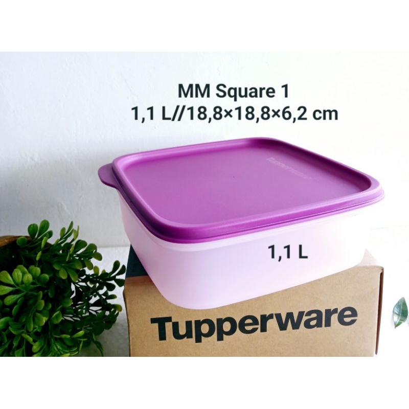Jual Tupperware Smart Saver Square 1,wadah penyimpanan makanan dgn ...