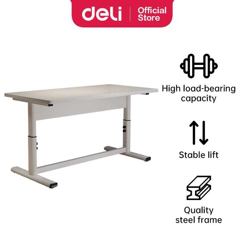 Jual DELI Adjustable Office Table 100 CM Kapasitas 150 KG / Meja Kerja ...