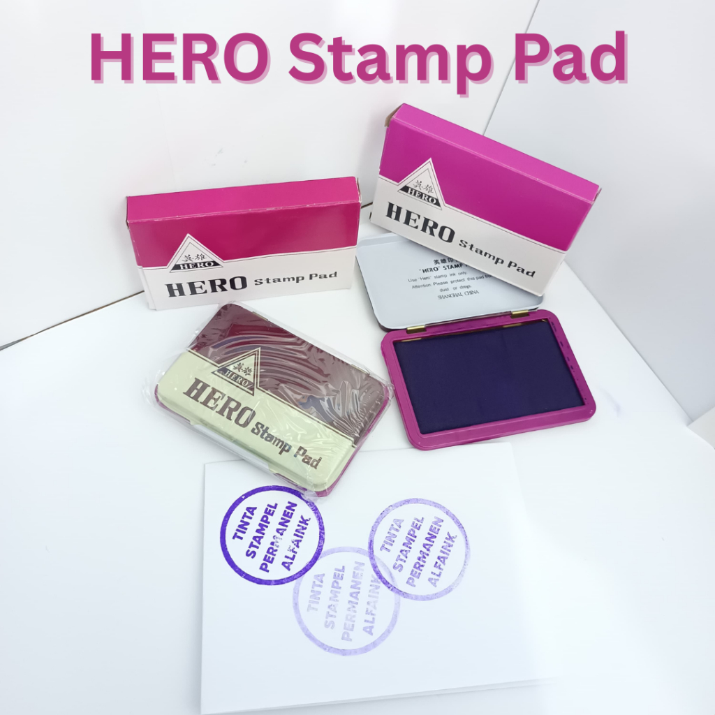 Jual STAMP PAD HERO E2460 STAMP PAD BANTALAN STEMPEL MURAH TAHAN LAMA UKURAN KECIL BAK STEMPEL ...