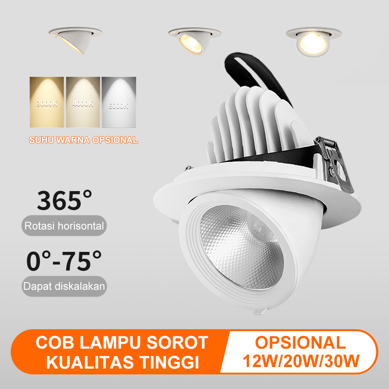 Jual Lampu Sorot Lampu LED Downlight Lampu Keong Cob Spotlight LED Nose Light 12W 20W 30W ...