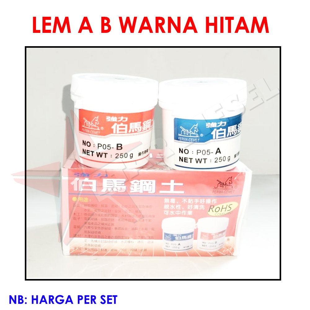 Jual LEM A B WARNA HITAM LEM AB EPOXY GLUE UNTUK BILED PROJIE DLL ...