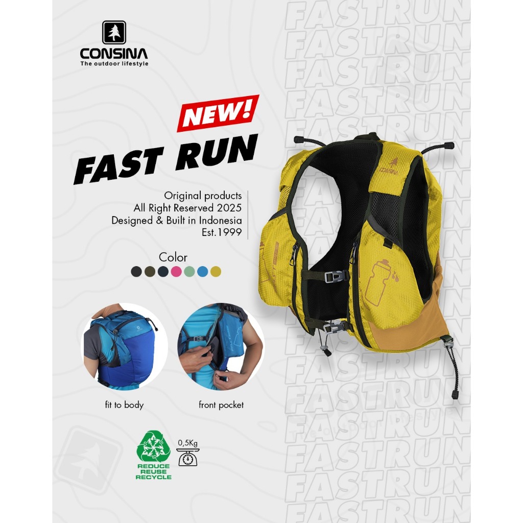 Jual Consina Fast Run Vest Rompi Lari Hydropack | Outdoor Gunung Trail ...