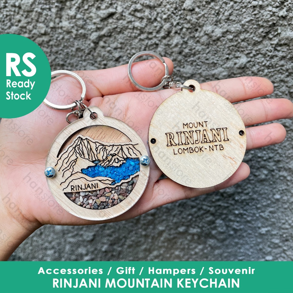 Jual RS MT. RINJANI Keychain / Mountain Keychain / Gantungan Kunci Kayu ...