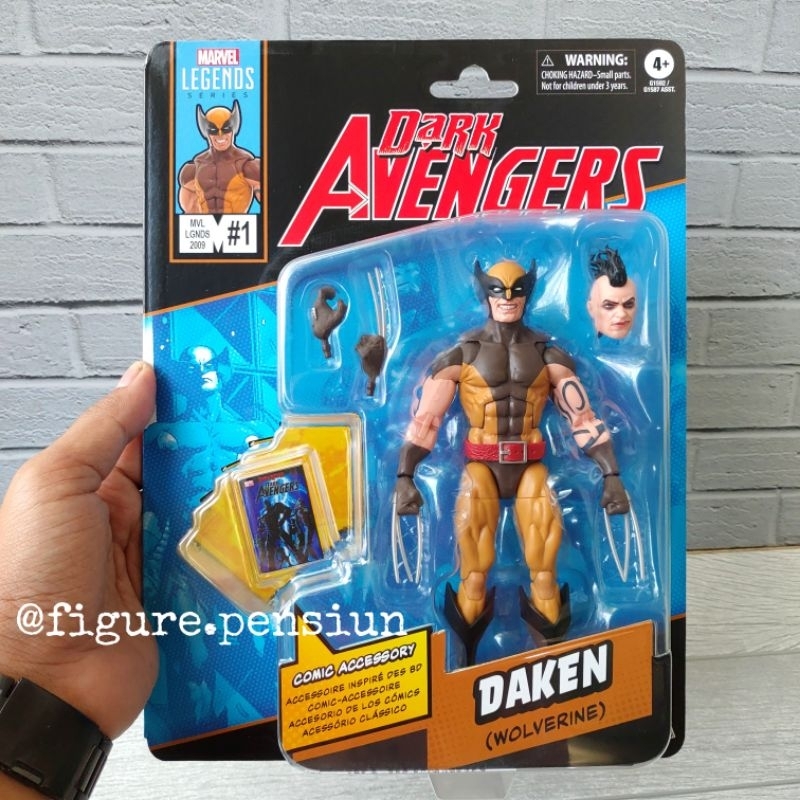 Jual MARVEL LEGENDS DARK AVENGERS DAKEN WOLVERINE COMIC ACCESSORY RETRO ...