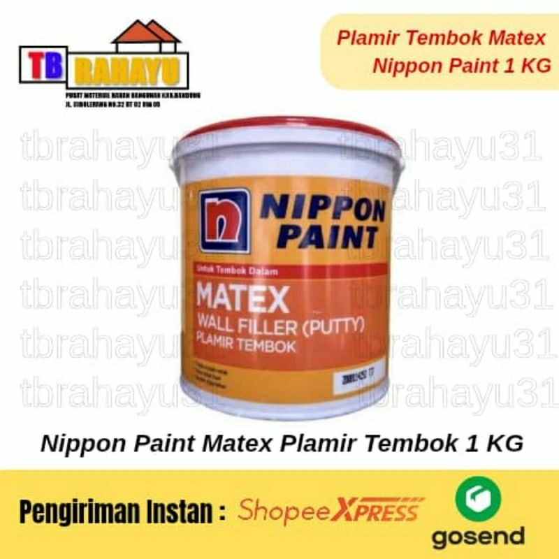 Jual Dempul Plamir Tembok Matex 1 KG, Nippon Paint Plamir Tembok 1 KG | Shopee Indonesia