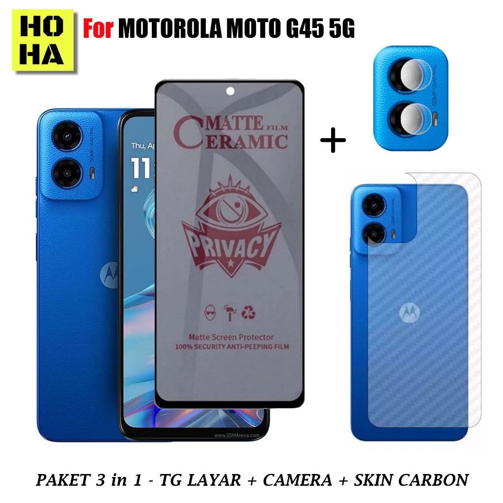Jual Paket 3IN1 Screen Guard For Motorola Moto G45 5G Anti Gores Layar ...