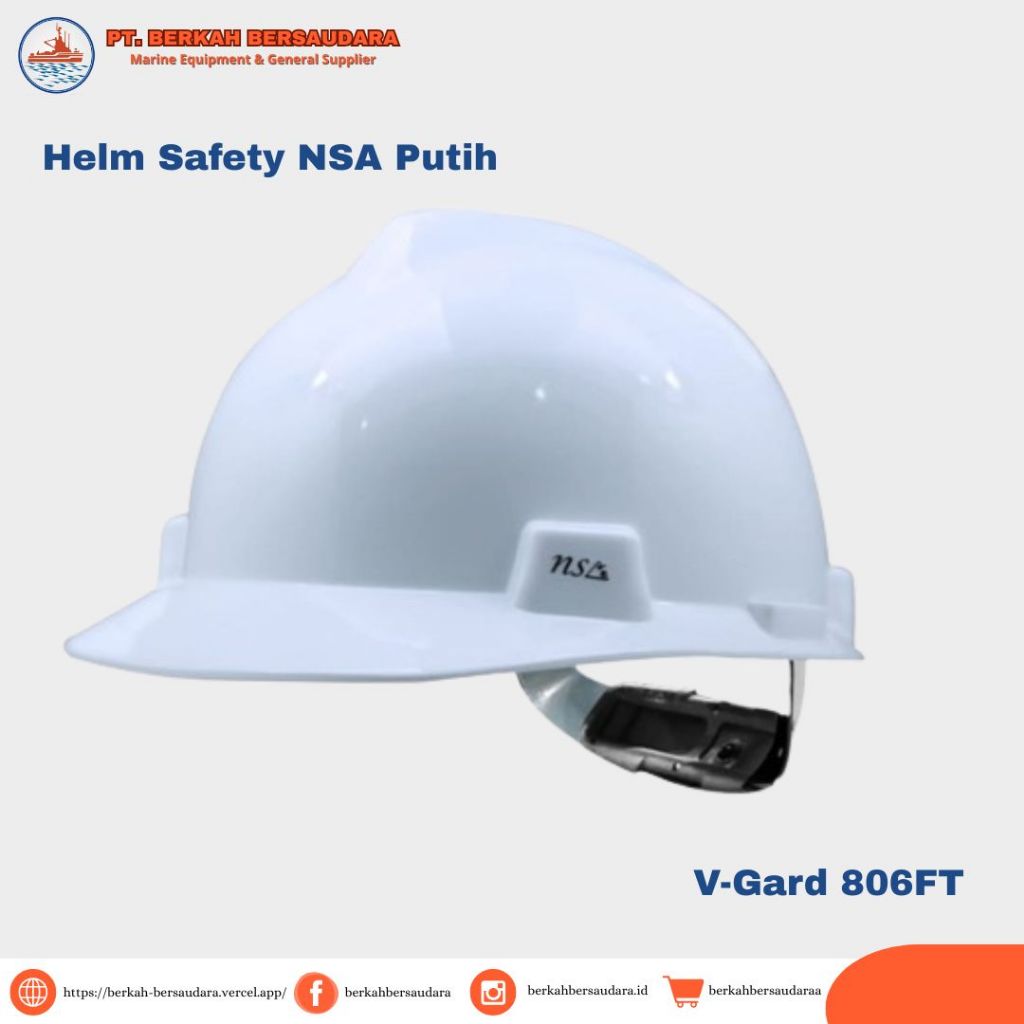 Jual Helm Safety - Helm Proyek NSA V-Gard 806FT Warna Putih | Shopee ...
