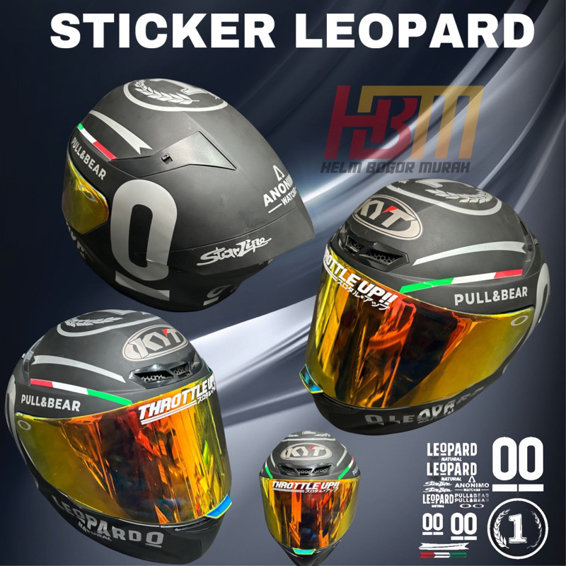 Jual STICKER HELM LEOPARD CUTTING helm full set | Shopee Indonesia