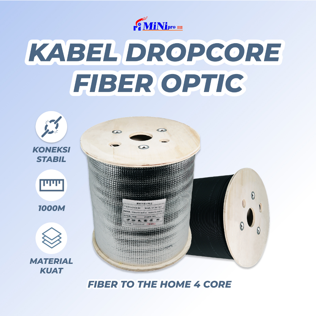 Jual Minipro Kabel Dropcore Fiber Optic 4 Core 3 Seling 1000M | Shopee ...