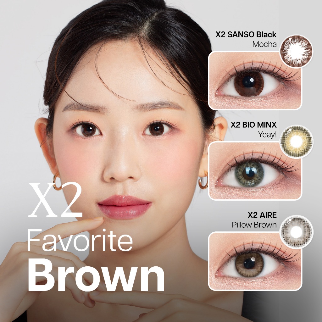 Jual X2 Softlens Brown Series II | Soflens Cokelat Minus | Soflens ...