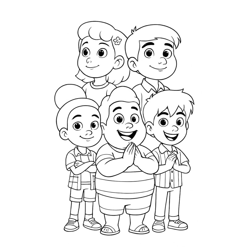 Jual 15 Lembar A5 - Kertas Mewarnai Tema Animasi Jumbo - Kartun Jumbo ...